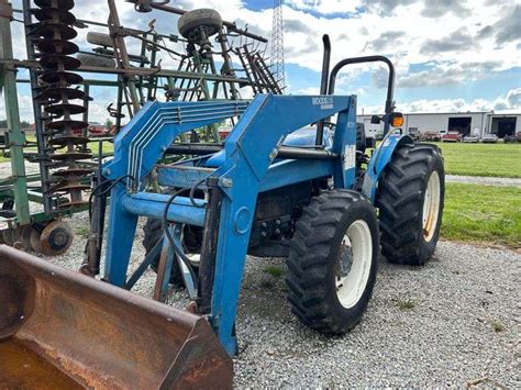 2001 New Holland Tn75 Loader Tractor Synchro Command Woods 215 Loader 2001 New Holland Tn75 Loader Tractor Synchro Command Woods 215 Loader