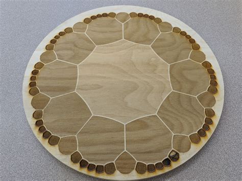 3d Engraved Wall Art 103 Tiling Of Hyperbolic Disc Made On A Glowforge Glowforge Owners