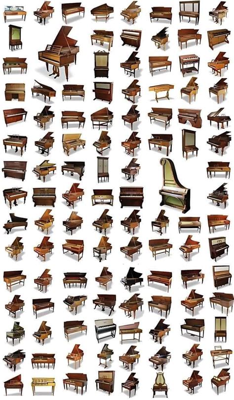 정기 🎹 역사적인 피아노 모음집은 피아노 디자인과 장인 정신의 진화를 보여줍니다 모차르트의 포르테피아노 쇼팽의 플레이엘 브람스의 뵈센도르퍼 등이 음악적 과거를 엿볼