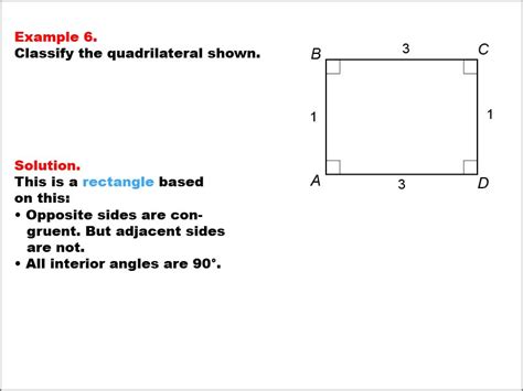 Math Example Polygons Quadrilateral Classification Example 6