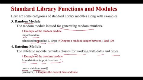Python Standard Library Built In Functions And Essential Modules Youtube