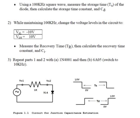 Using A 100khz Square Wave Measure The Storage Time