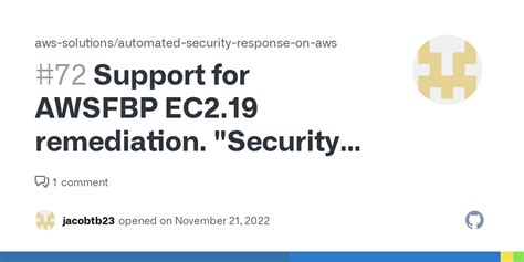 Support For Awsfbp Ec219 Remediation Security Groups Should Not