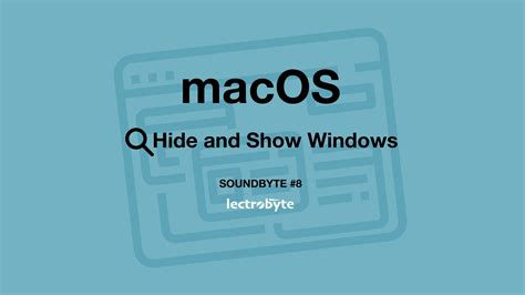 Macos Hide And Show Windows