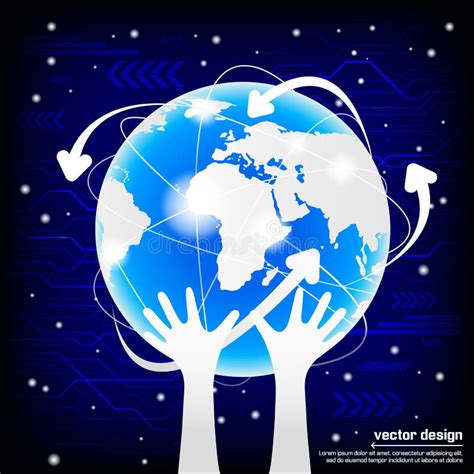 Modern Globe Connections Network Design Stock Vector Illustration Of Board Circuit 56268896