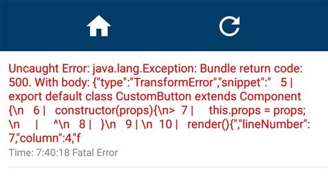 React Native Error 500 When Loading Custom Component Stack Overflow