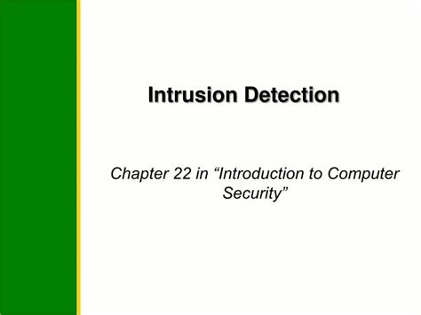 PPT Intrusion Detection PowerPoint Presentation Free Download ID 1095968