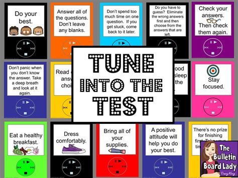 Tune Into The Test Test Taking Skills Bulletin Board For Test Prep