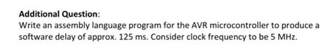 Solved Additional Question Write An Assembly Language