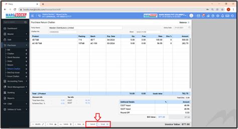 What Is The Process Of Purchase Return Challan In Marg Books