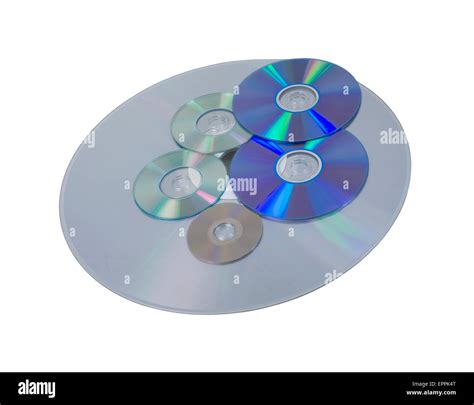 Several Disks Of Various Sizes And Different Formats For Storing And