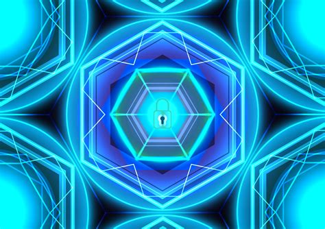Abstract Technology Background Digital Glowing Master Key Lock Screen