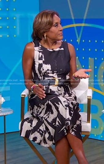 Wornontv Robins Black Abstract Print Dress On Good Morning America