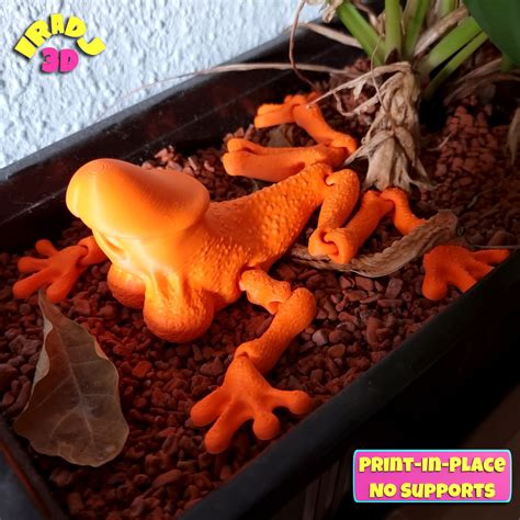 🐸 Dicky Frog Articulated Print Inplace・ Stl File For 3d Printing・cults