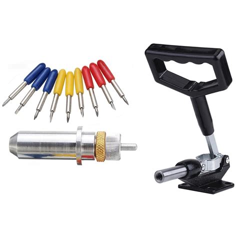 텅스텐 강철 조각 커팅 플로터 블레이드 홀더 1 개 및 열 프레스 기계 열 전송을 위한 핸들 고정 장치 알루미늄 합금 강철 금속 알루미늄 합금 강철 금속 절단