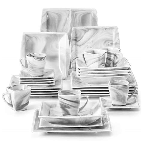 Malacasa Blance 30 Piece Square Dinnerware Set Service For 6 Bed Bath And Beyond 32188634