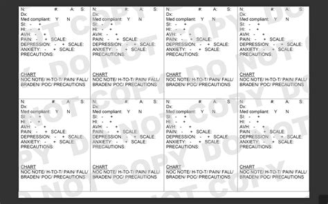 Psych Nurse Report Sheet For 8 Patients Psychiatric Nurse Brain Behavioral Health Nurse