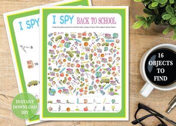 Back To School I Spy Puzzle Back To School Look And Find Puzzle Brain