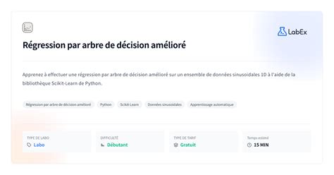 Régression Par Arbre De Décision Amélioré Python Scikit Learn