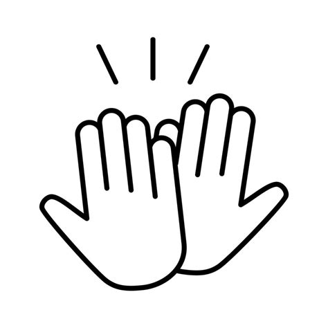 High Five Outline Icon 12827630 Vector Art At Vecteezy