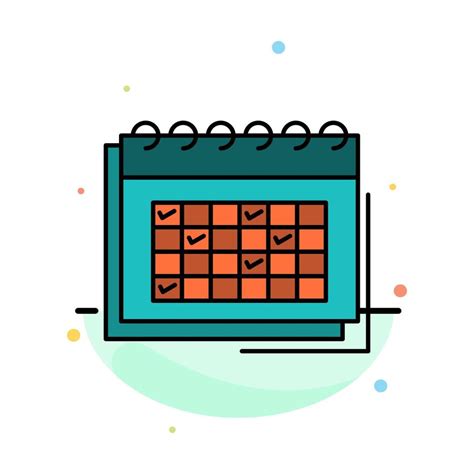 Calendar Business Date Event Planning Schedule Timetable Abstract Flat