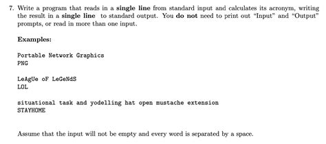 Solved 7 Write A Program That Reads In A Single Line From Chegg Com