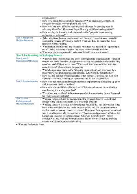 Scaling Up Process Documentation Docx Business Administration Business