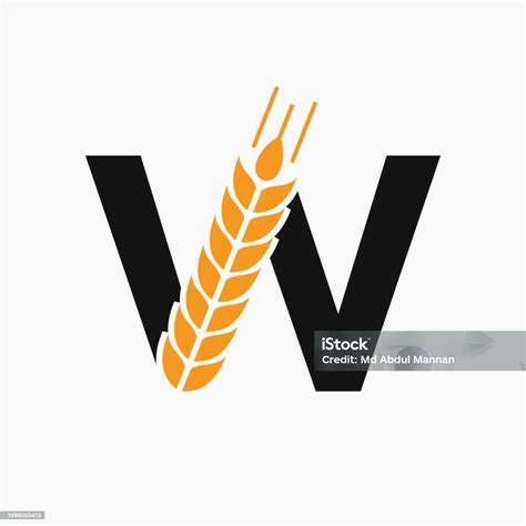 편지 W 밀 로고 농업 기호 벡터 템플릿 계절에 대한 스톡 벡터 아트 및 기타 이미지 계절 곡초류 나무 Istock
