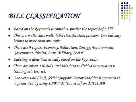 Ppt U S Senate Bill Classification And Vote Prediction Powerpoint Presentation Id 719582