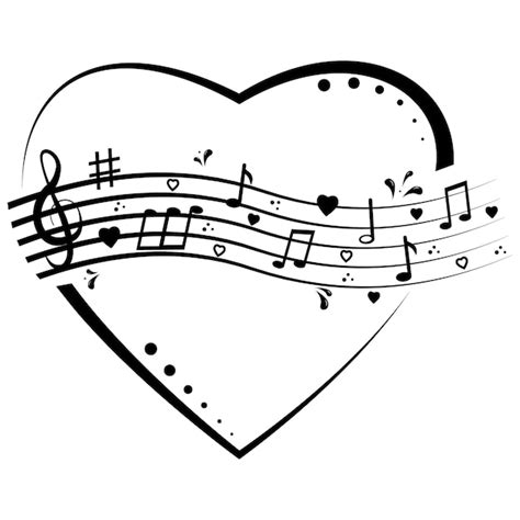 Notas Musicales Corazón Clipart Música En El Corazón Svg Love