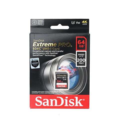 Sandisk Extreme Pro Sdxc Uhs I Card 64gb 200mbps Specialist