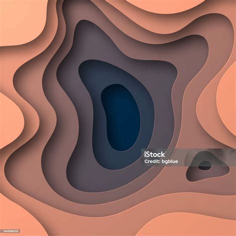 종이 컷 배경 갈색 추상파 모양 트렌디 한 3d 디자인 추상적인에 대한 스톡 벡터 아트 및 기타 이미지 추상적인 검정색