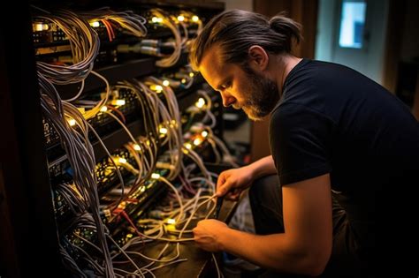 Premium Photo System Administrators Or Sysadmins Are Servicing Server