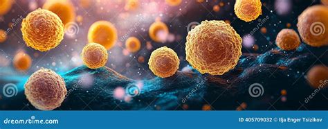 This Microscopic Image Depicts Viruses In A Blue Background Symbolizing