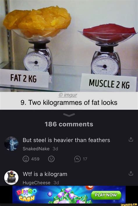 Muscle 2 Kg 9 Two Kilogrammes Of Fat Looks 186 Comments But Steel Is