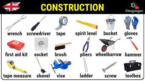 Construction Vocabulary In English Youtube
