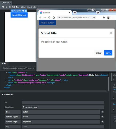 Modal Not Showing 5 7 Bug Reports Bootstrap Studio Forum
