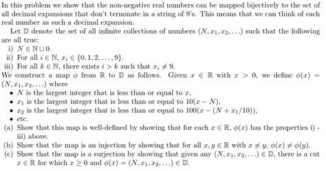 In This Problem We Show That The Non Negative Real