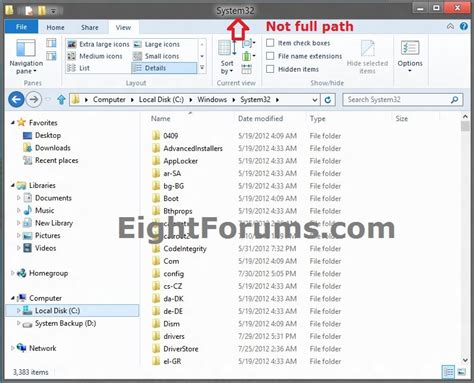 Windows Explorer Title Bar Display Full Path In Windows 8 Windows 8 Help Forums