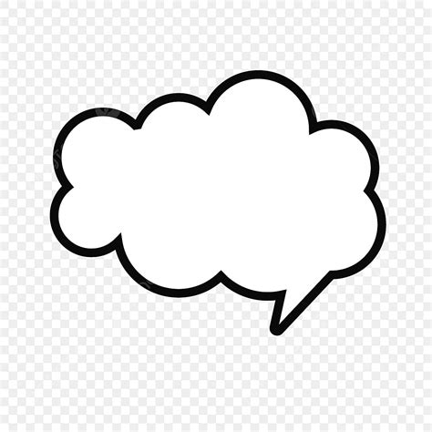 Gambar Dialog Kotak Teks Awan Png Dan Vektor Dengan Background