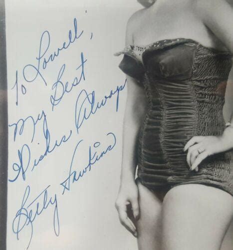 Betty Hawkins 1950s Girl Wrestler Authentic Signature 8x10 Photo