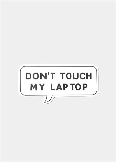 Hands Off My Laptop Sticker Fun Funny Laptop Stickers Cute Laptop