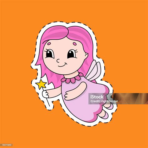 귀여운 캐릭터가 붙은 스티커 다채로운 벡터 일러스트레이션입니다 색상 배경에 격리 디자인 서적 스티커 포스터 카드 옷용 템플릿 만화 스타일입니다 0명에 대한 스톡 벡터 아트