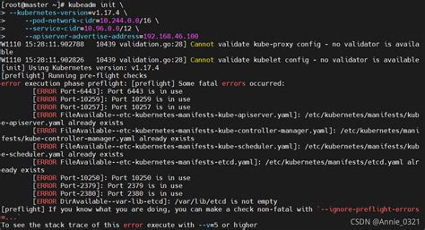 Kubeadm Init报错解决 2024 05 21 223757 Error Kubeadm Init 19216 Csdn博客