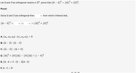 Solved Let U And V Be Orthogonal Vectors In Rn Prove That Chegg