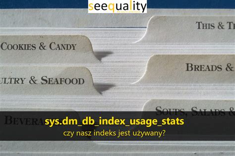 Sys Dm Db Index Usage Stats Czy Nasz Indeks Jest Używany Seequality