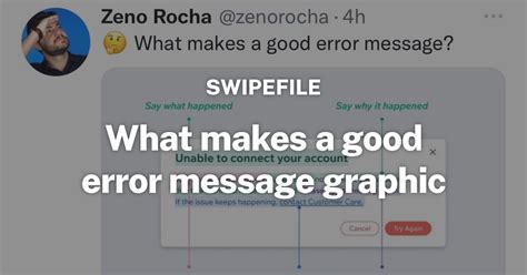 What Makes A Good Error Message Graphic Swipefile