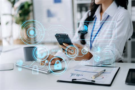 Cyber Security Data Protection Business Working On Compute Intelligenc