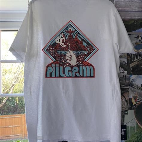 Pilgrim Tee With Sick Backprint Perfect Condition Depop