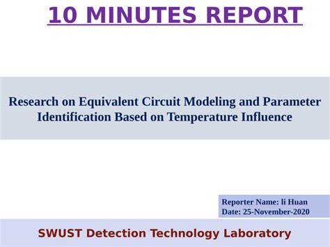 Pdf Research On Equivalent Circuit Modeling And Parameter Identification Based On Temperature